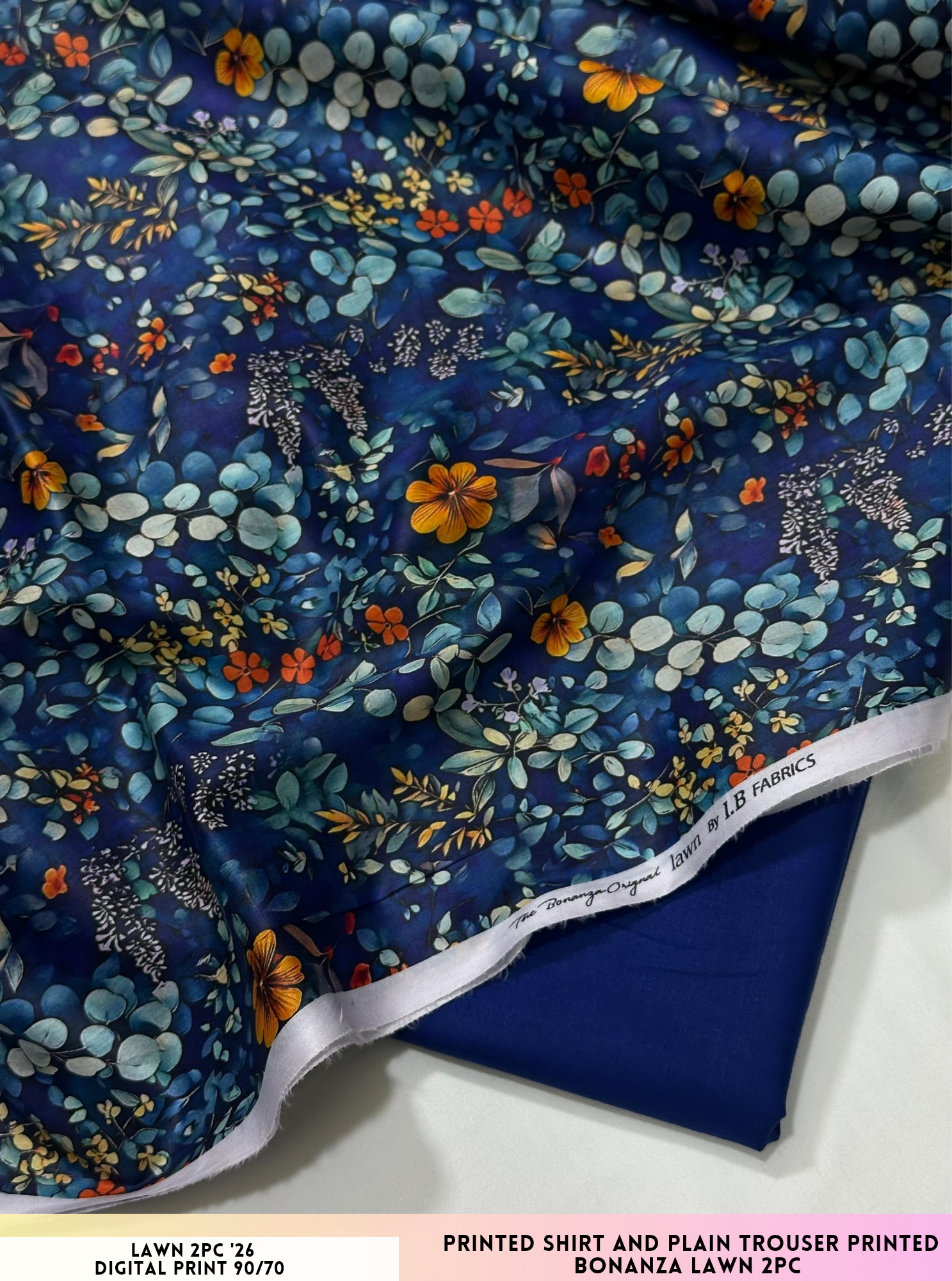 Bonanza Satrangi Lawn 2 Piece – NAQSH FABRICS